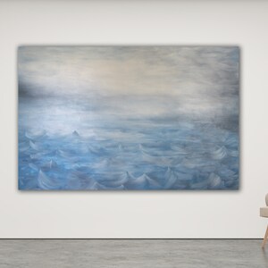 76"x50" ORIGINAL ABSTRACT PAINTING Xlarge Canvas Art Minimalist ...