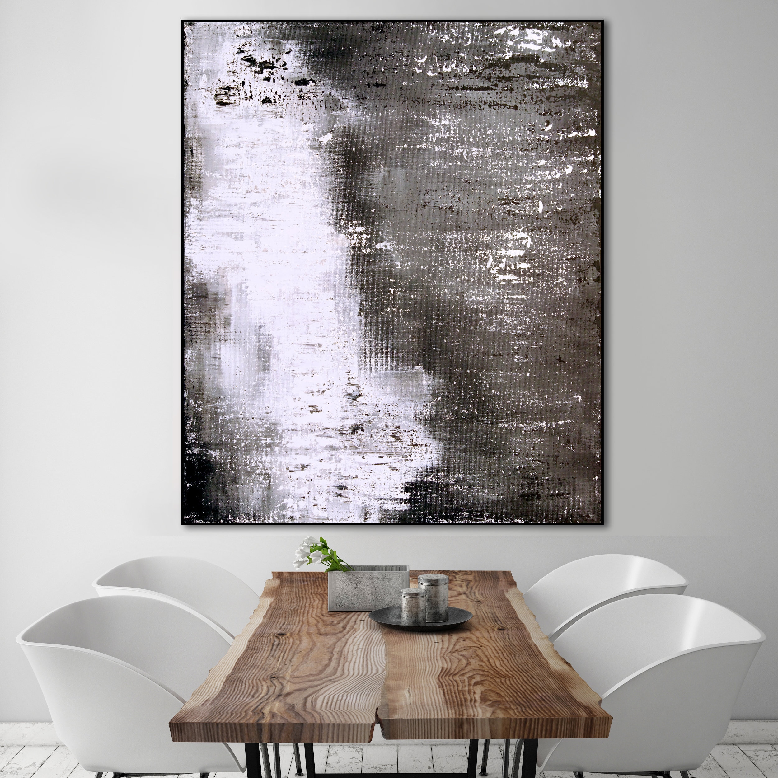 Original ABSTRACT PAINTING XLarge Canvas Art Industrial Art Wall Art Minimalist Painting Rustic ...