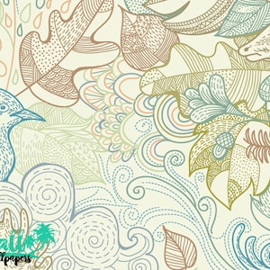 Forest Animals Pattern Wallpaper - Removable Wallpaper - Forest Animals ...