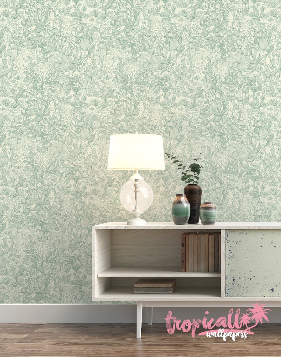Forest Animals Pattern Wallpaper Removable Wallpaper - Etsy