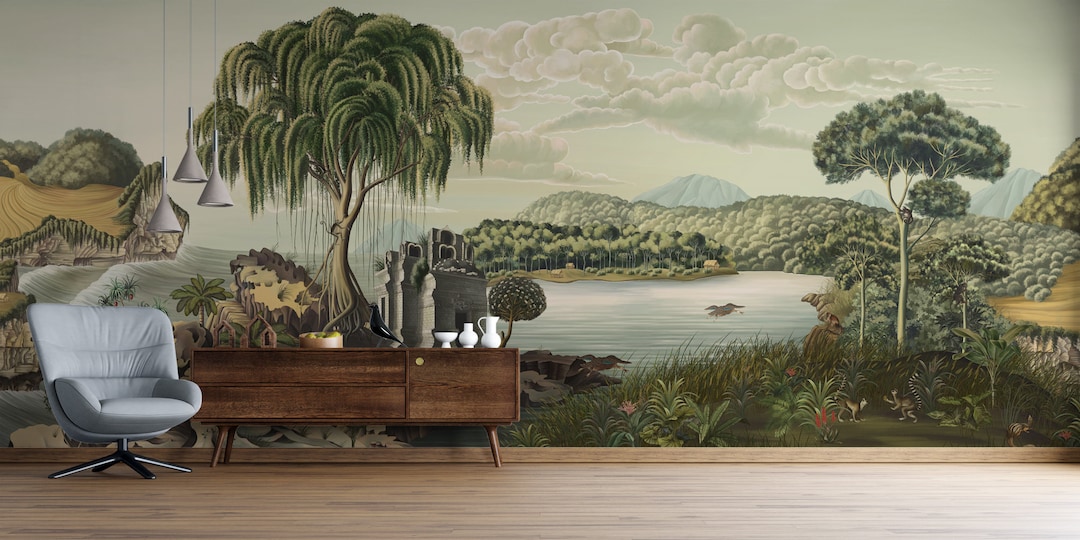 Java Forest Landscape Wallpaper, Removable Peel and Stick or Non-woven ...