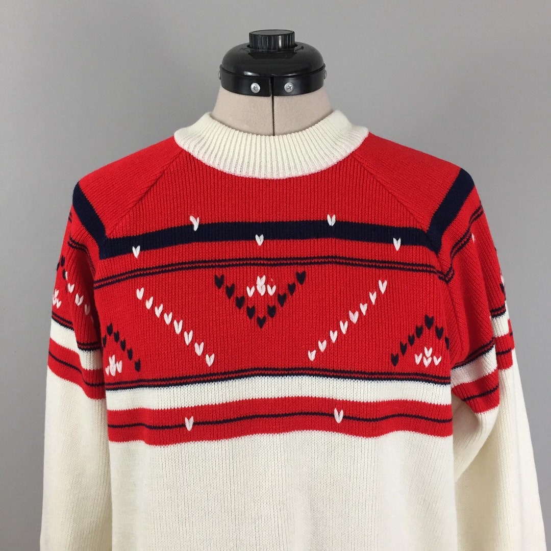 Vintage 1970s Après Ski Sweater With Embroidered Details and Raglan ...