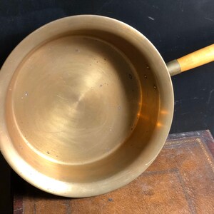 Large Industrial Brass Pan With Wood Handle Vintage 1963 USSR Military ...