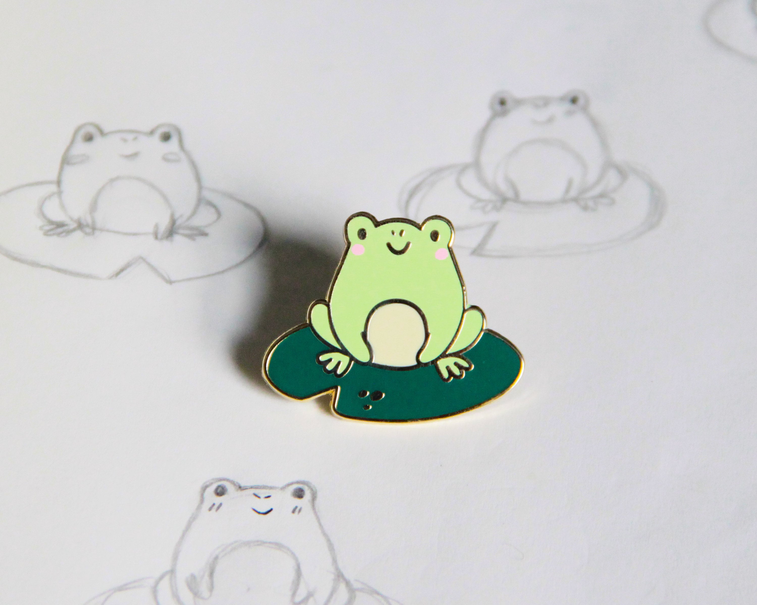 Frog Enamel Pin - Etsy UK