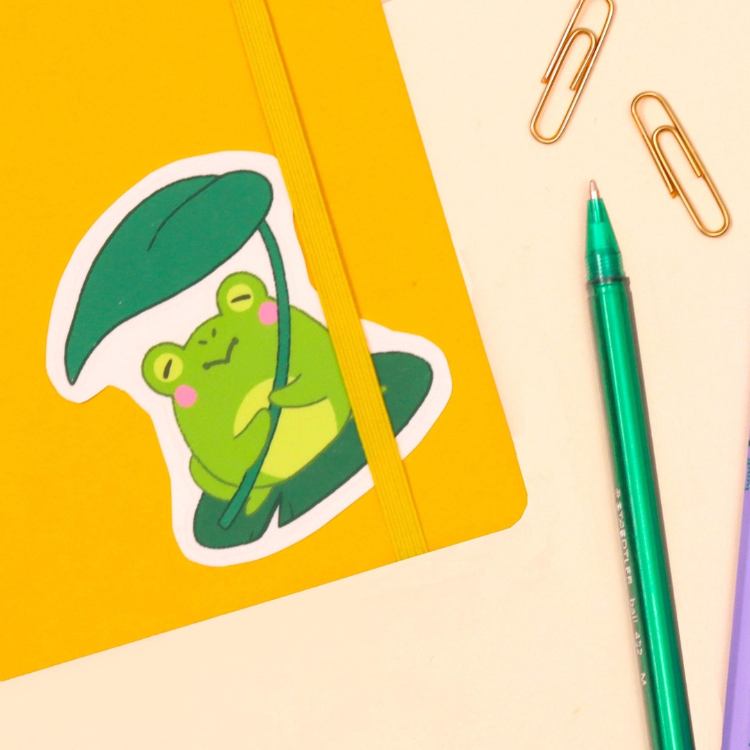 Frog Sticker: Clear Vinyl Decal - Etsy
