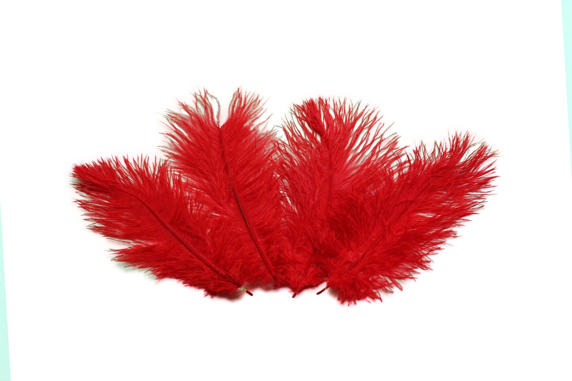 Red Ostrich Feathers Feather Centerpieces Wedding - Etsy