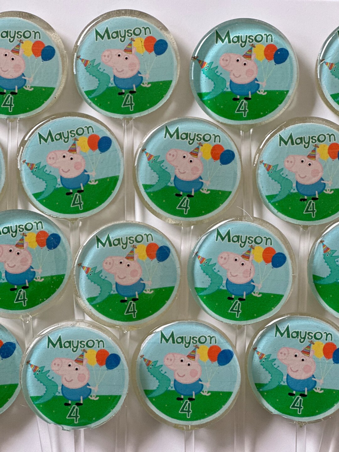 PEPPA PIG LOLLIPOPS, Peppa Pig Dessert, Peppa Pig Party, Peppa Pig ...
