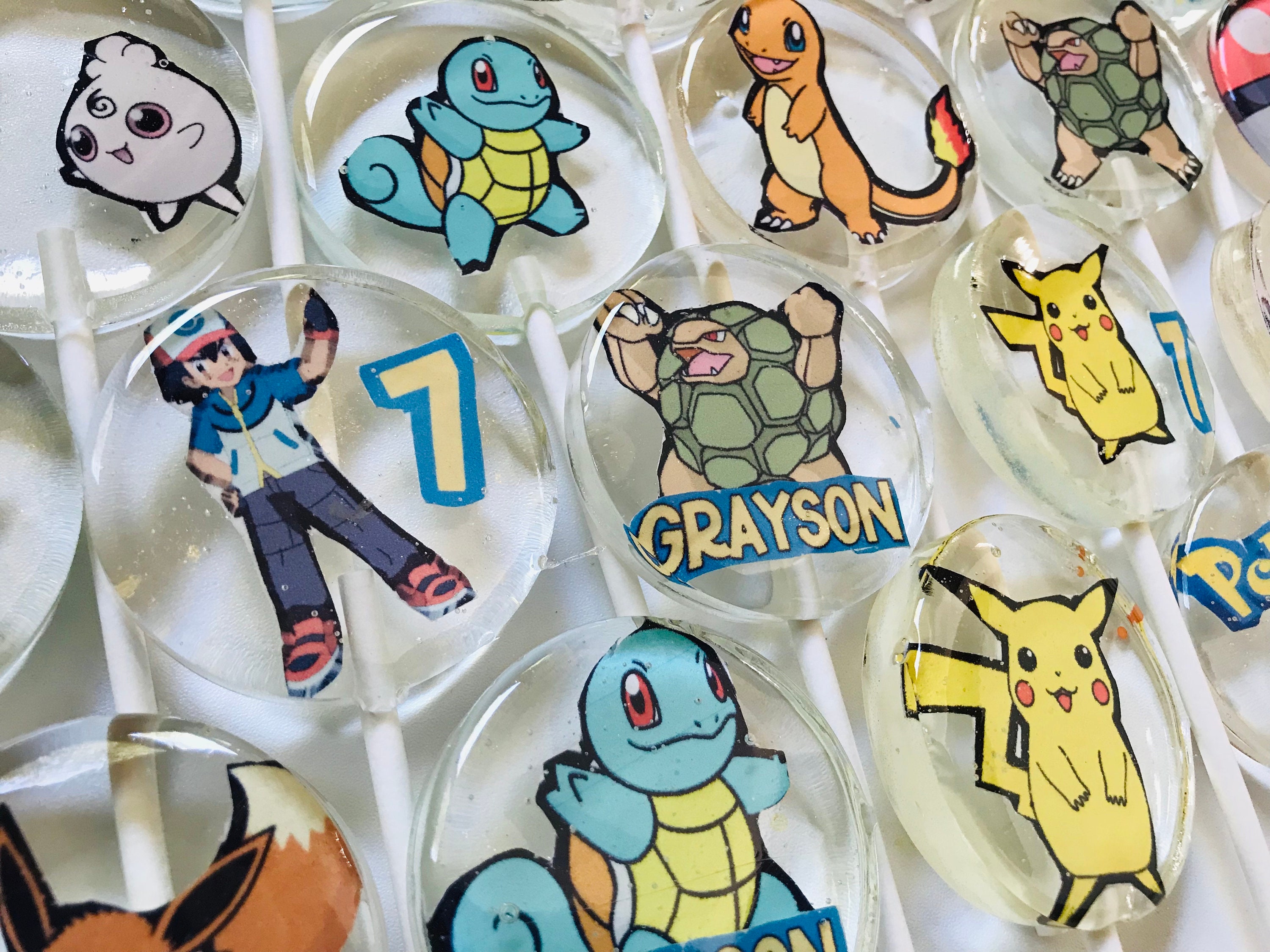 POKEMON Themed LOLLIPOPS, PIKACHU Suckers, Pokemon Candy - Etsy