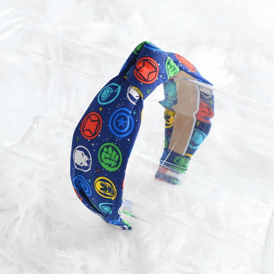 Marvel Avengers Top Knot Headband, Super Hero Headband, Womens Knotted ...