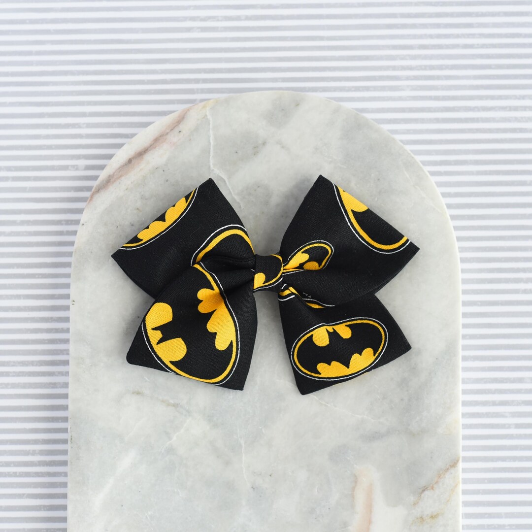 Batman Hair Bow, DC Comics Fabric Bow, Toddler Hair Clips, Hair Bow ...