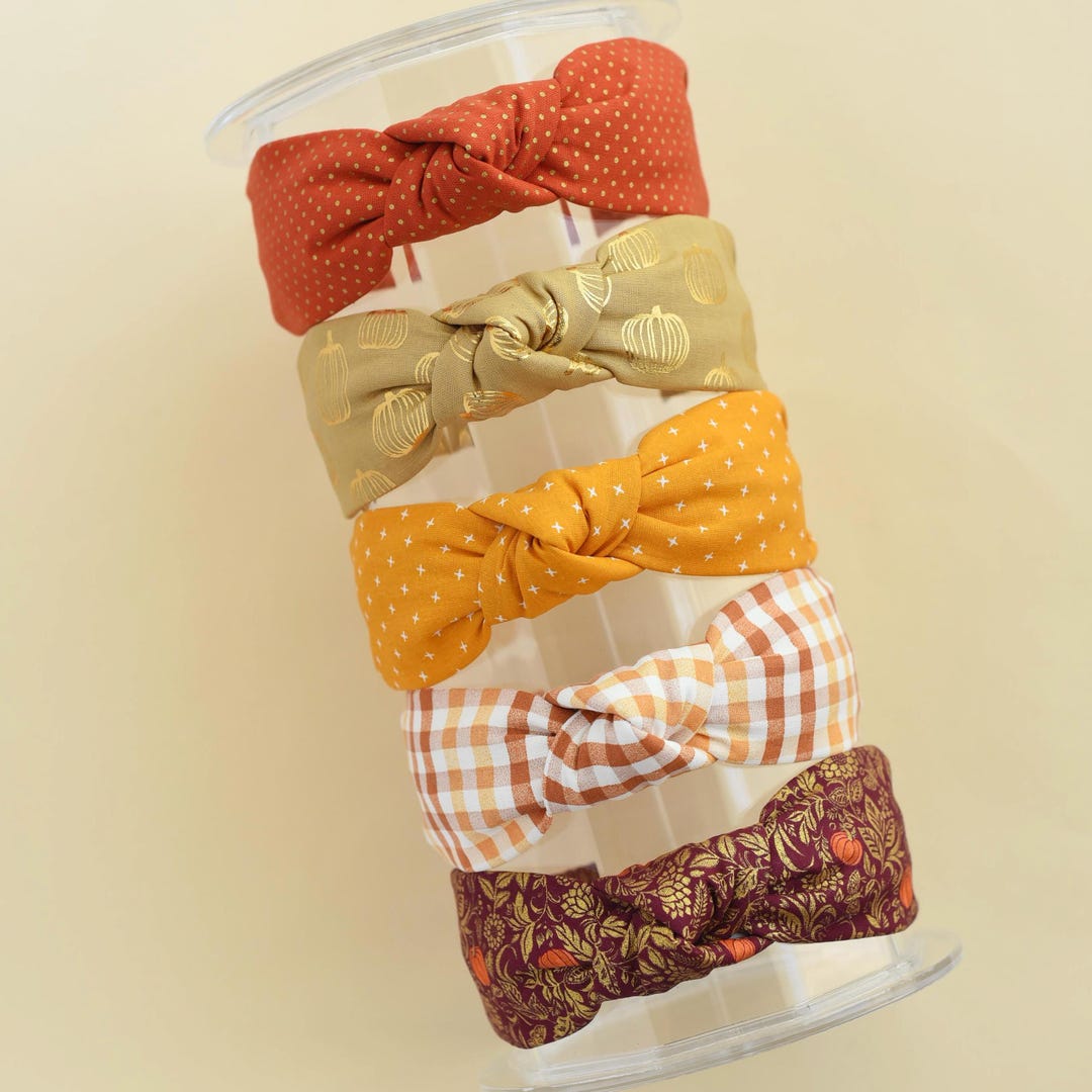 Fall Top Knot Headband, Womens Knotted Headband, Kids Headband, Fabric ...