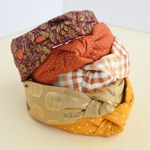Fall Top Knot Headband, Womens Knotted Headband, Kids Headband, Fabric ...