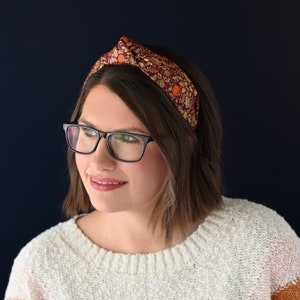 Fall Top Knot Headband, Womens Knotted Headband, Kids Headband, Fabric ...
