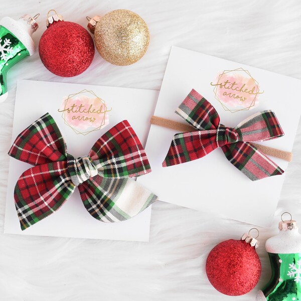 Christmas Hair Bow - Etsy