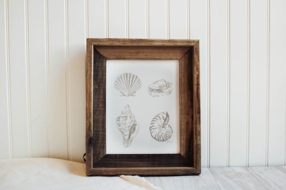 Sea Shells Print Beach Print Minimalistic Decor Summer | Etsy