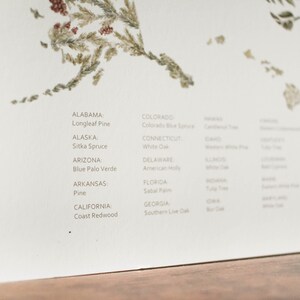 United States Tree Map - State Trees Print, State Trees, Watercolor Map ...