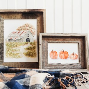 Three Pumpkins Print Fall Print Watercolor Pumpkin - Etsy