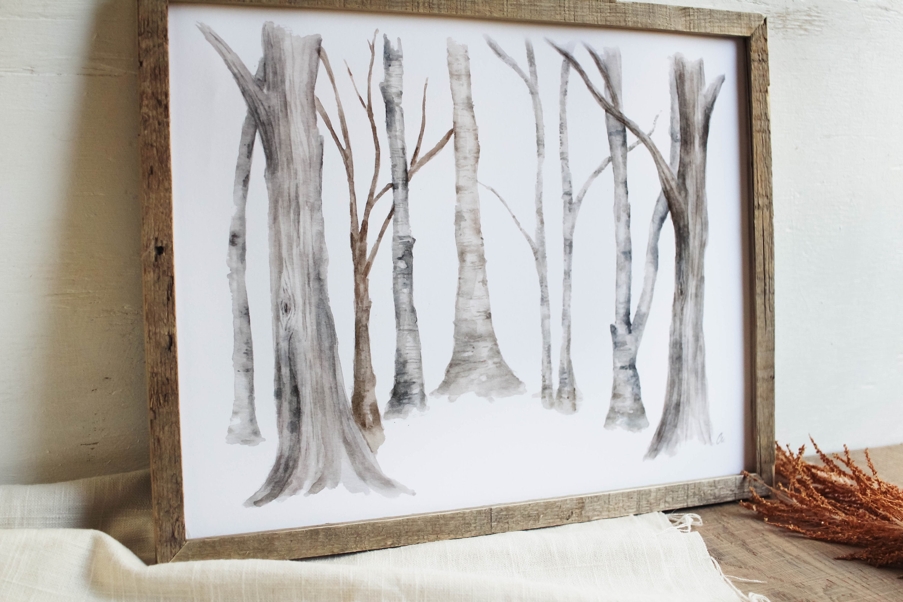 Fall Birch Trees Print Fall Trees Print Fall Print Fall | Etsy