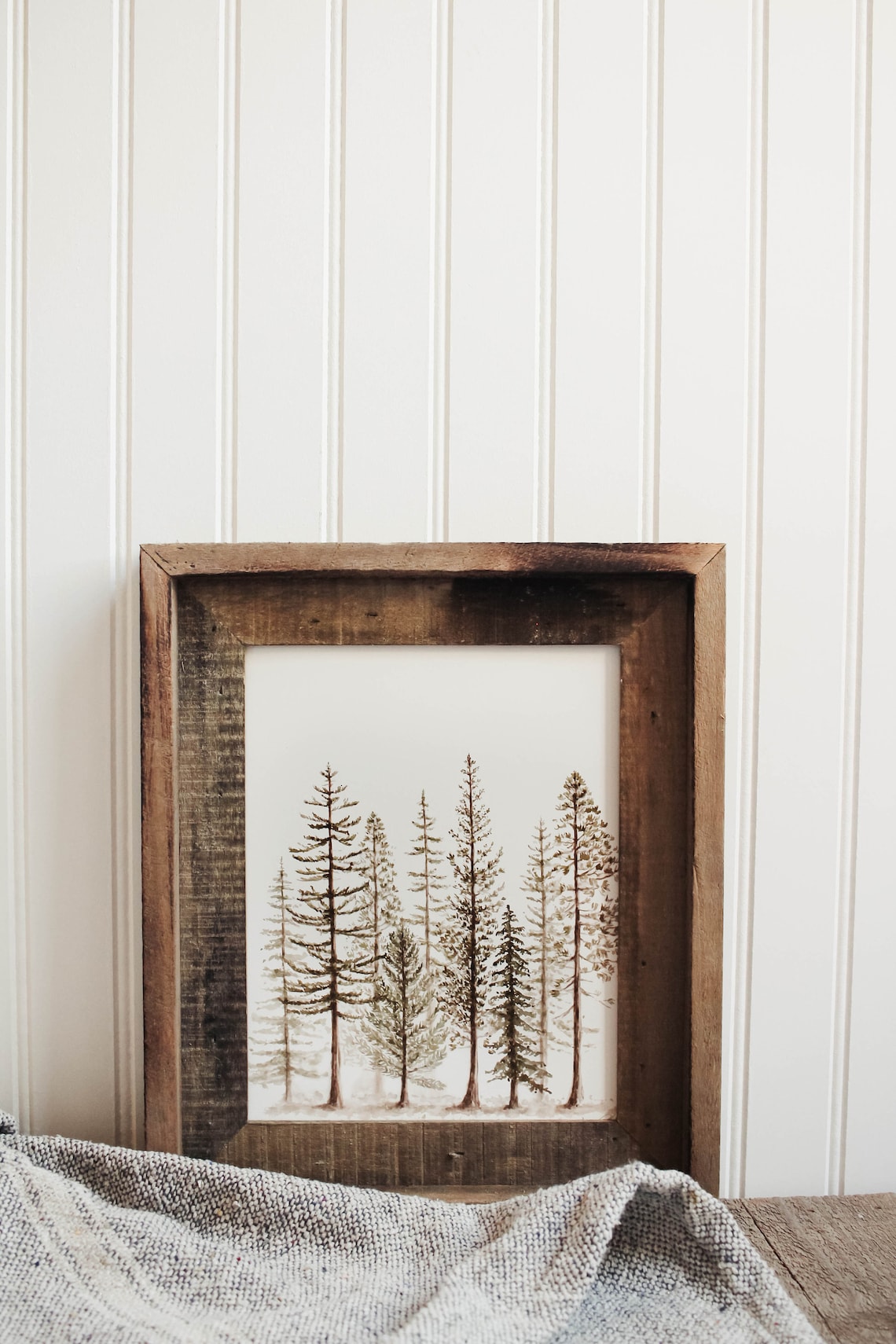 Pine Trees Print Watercolor Trees Watercolor Print - Etsy