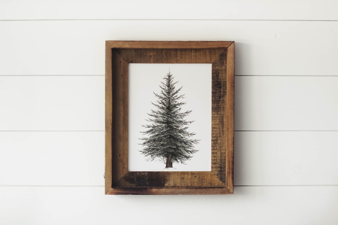 Evergreen Pine Print - Pine Tree Print, Watercolor Tree, Minimalist ...