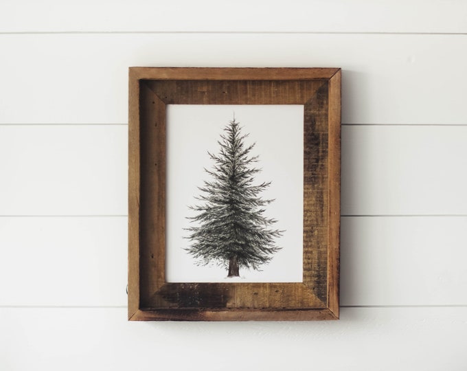 Evergreen Pine Print - Pine Tree Print, Watercolor Tree, Minimalist ...