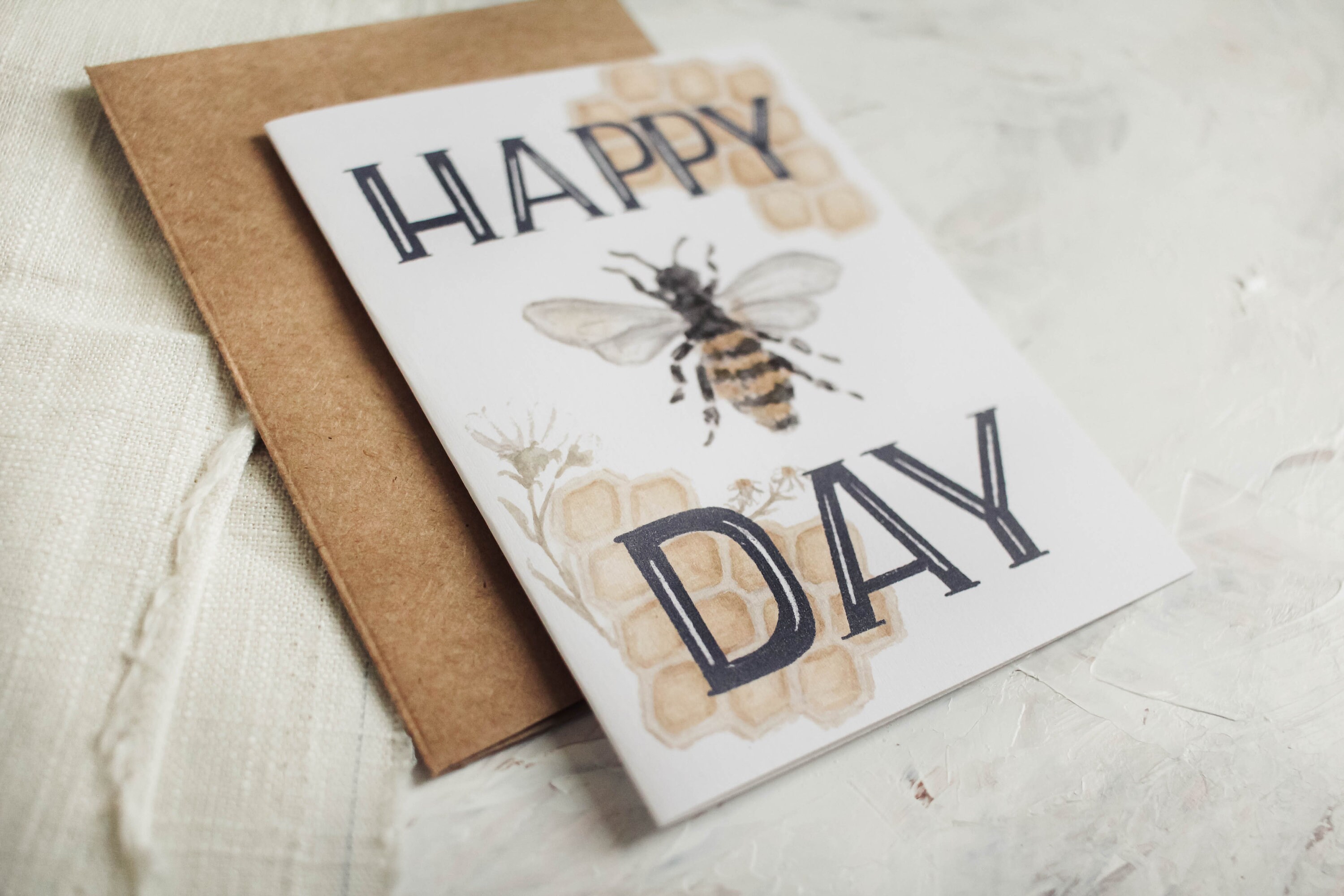 Happy Bee Day Card Bee Card Happy Bee Day Birthday | Etsy