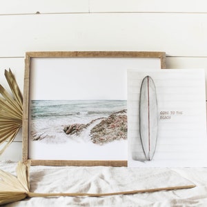 Santa Barbara Shoreside - Watercolor Beach, Home Decor, Ocean Art ...