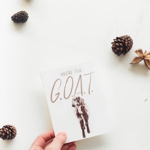 You're the G.O.A.T Card Greatest of All Time Goat Card - Etsy