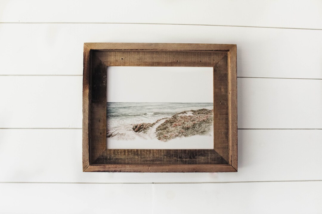 Santa Barbara Shoreside - Watercolor Beach, Home Decor, Ocean Art ...