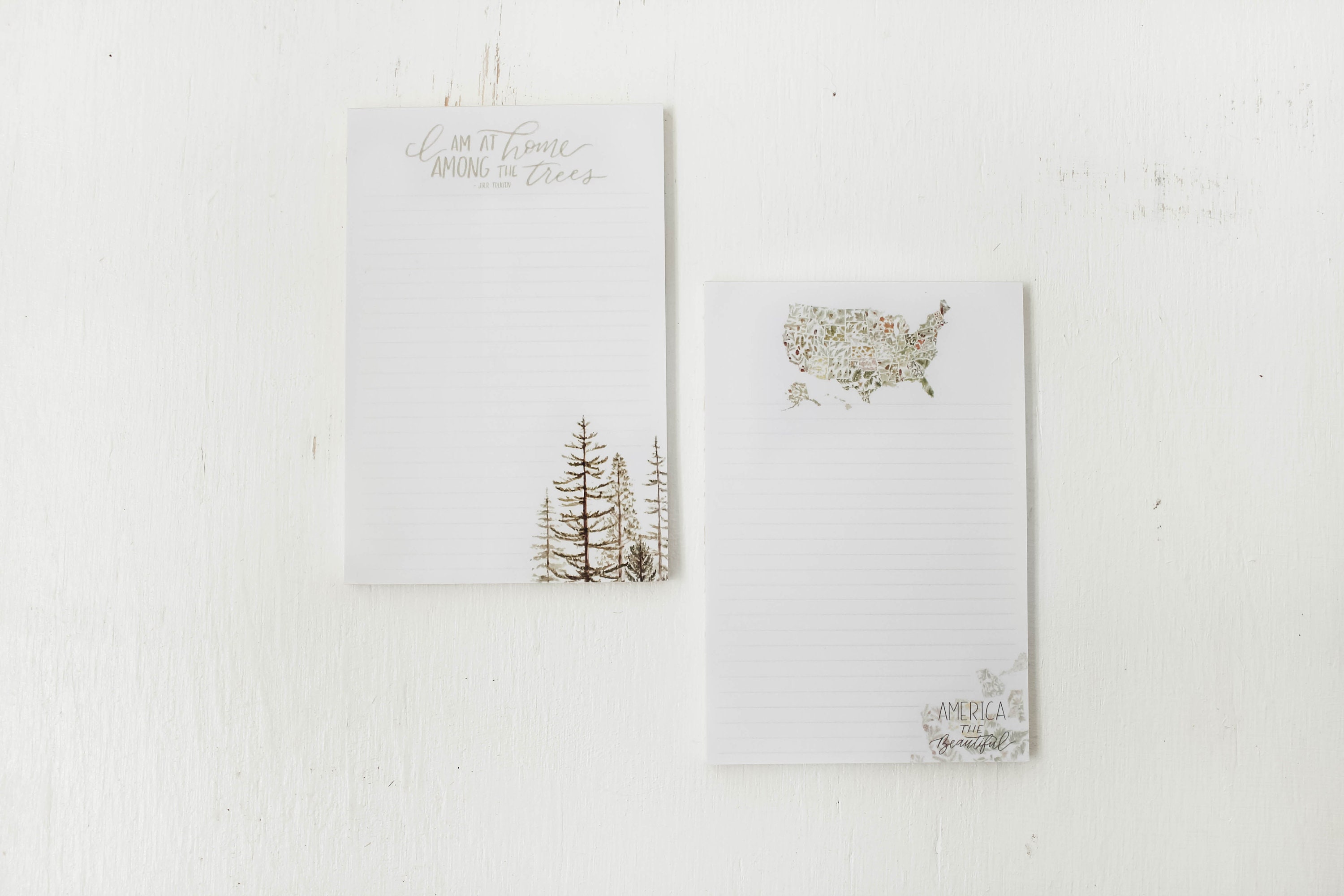 America the Beautiful Notepad Stationary Writing Pad to Do - Etsy