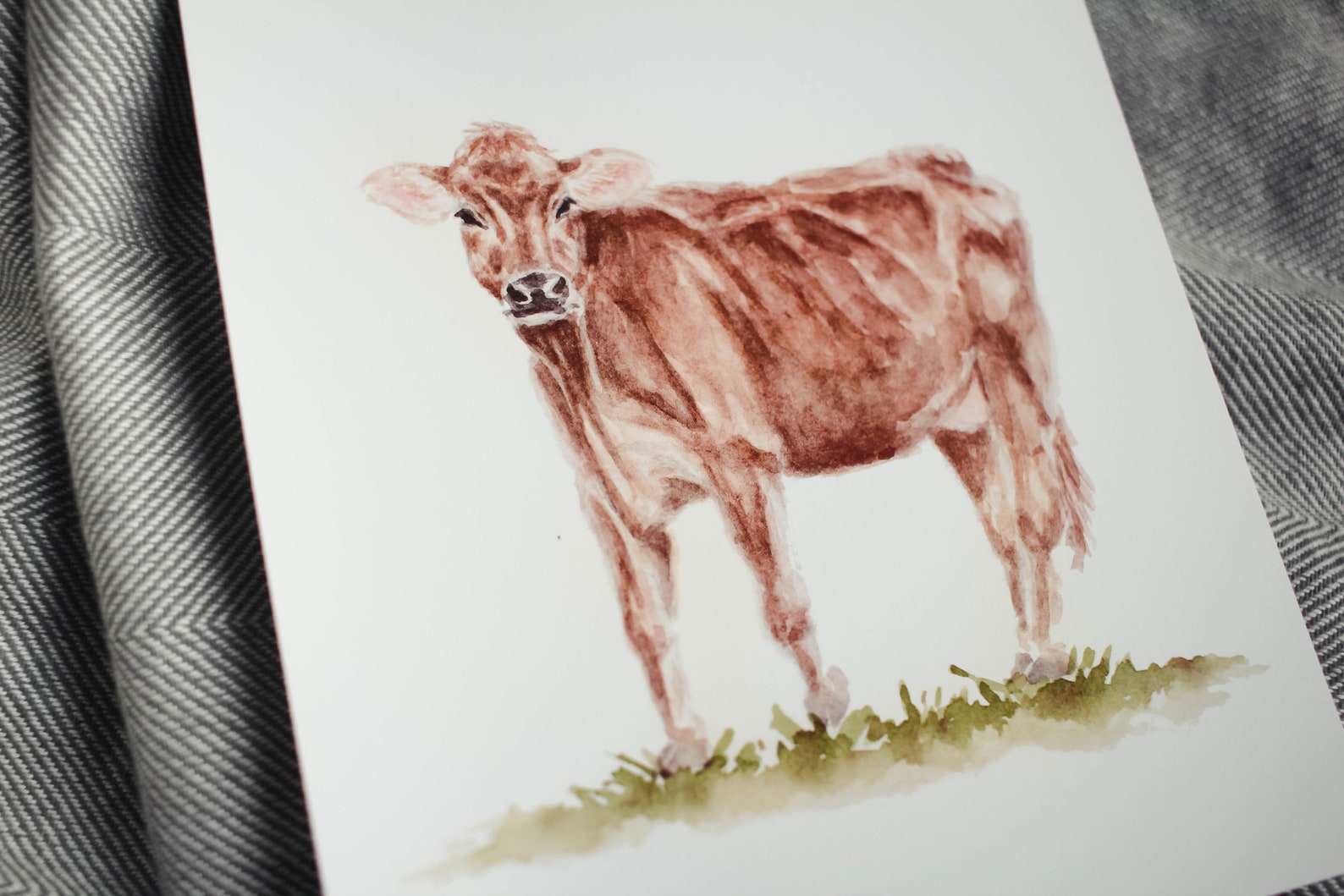 Cow Print Watercolor Cow Painting Farm Animals Cow Print - Etsy