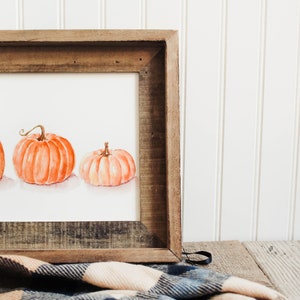 Three Pumpkins Print Fall Print Watercolor Pumpkin - Etsy