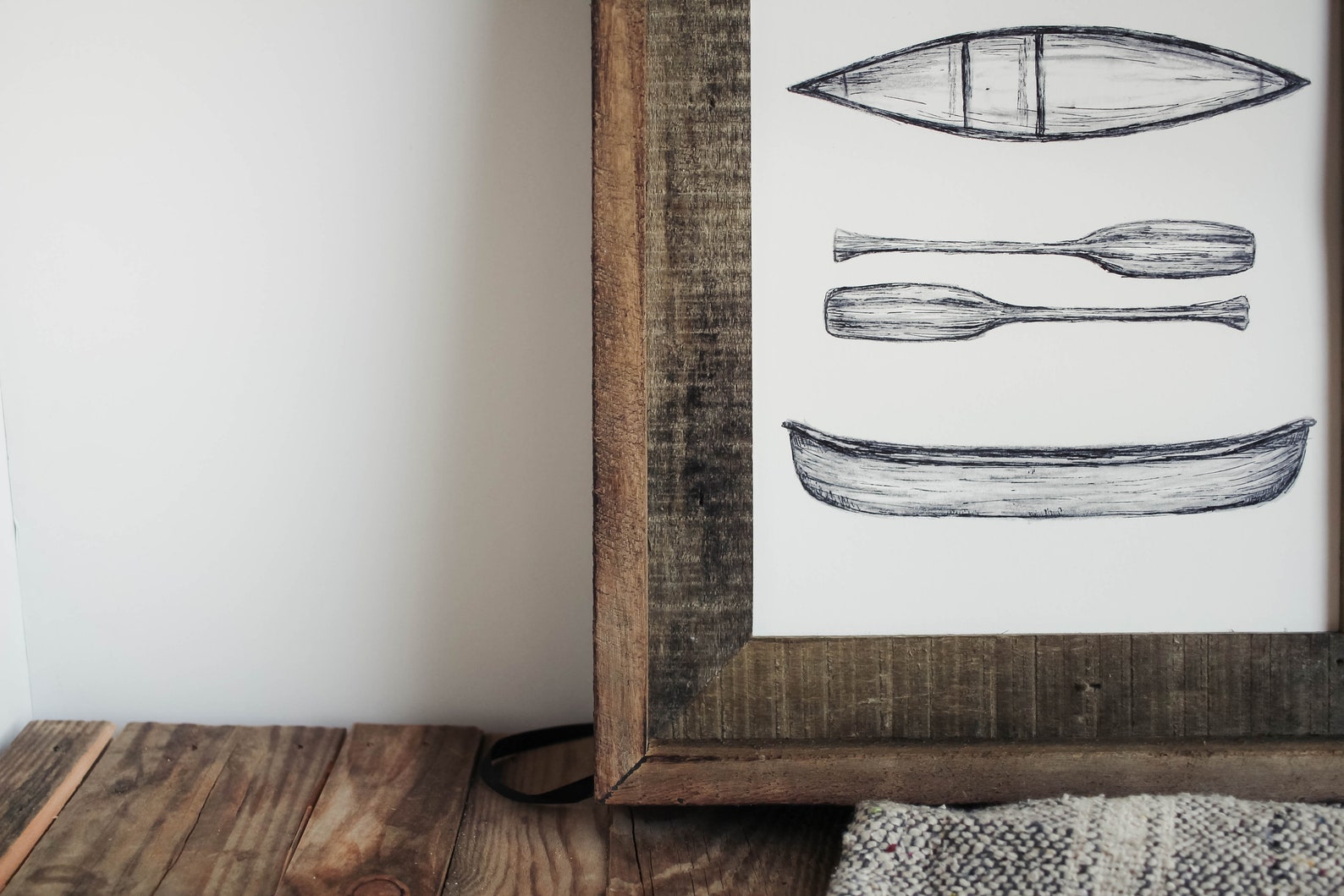 Canoe Print, Canoes, Mountain Decor, Camping, Paddles, Lake House Decor ...