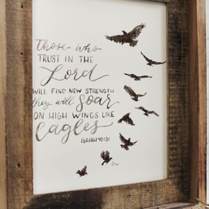 On Wings Like Eagles Print - Bible Verse, Verse Print, Eagle Print ...