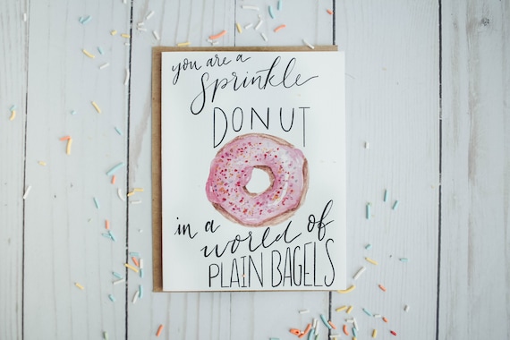 You Are A Sprinkle Donut Card Donut Card Encouraging Card - Etsy