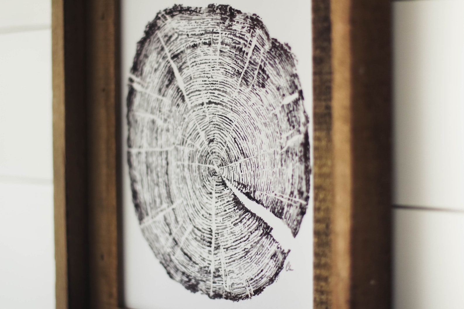Tree Ring Art Print Watercolor Tree Ring, Tree Art, Watercolor Painting ...