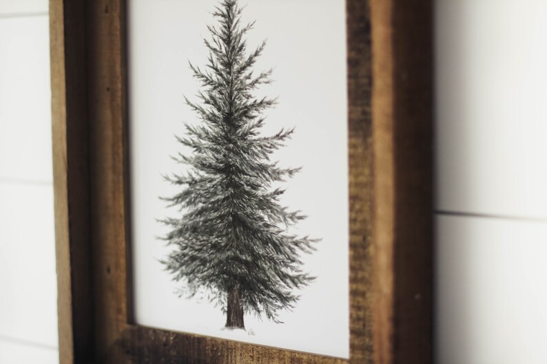 Evergreen Pine Print Pine Tree Print Watercolor Tree - Etsy
