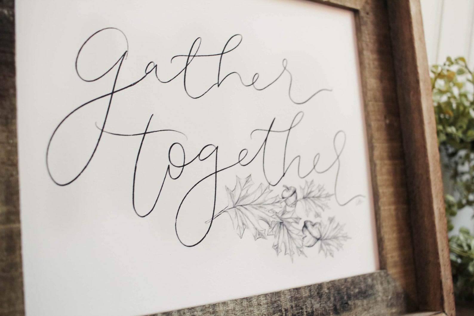 Gather Together Print Gather Thanksgiving Fall Autumn - Etsy