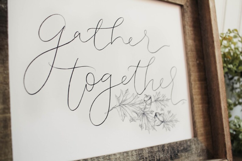 Gather Together Print Gather Thanksgiving Fall Autumn - Etsy