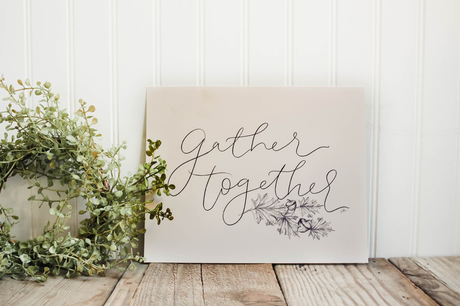 Gather Together Print Gather Thanksgiving Fall Autumn - Etsy