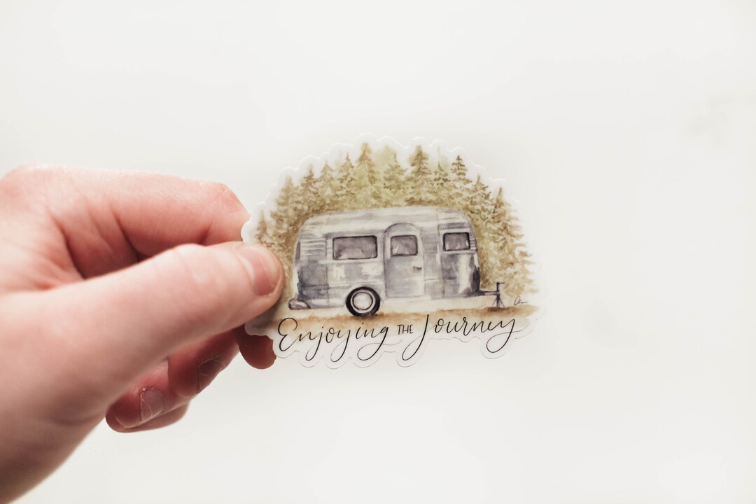 Enjoying the Journey Sticker - Water Proof Sticker, Adventure Sticker ...
