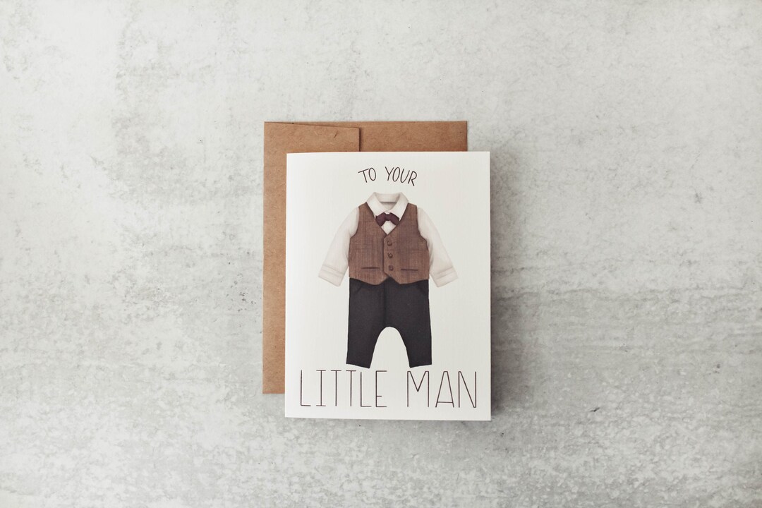To Your Little Man Card - Baby Boy Card, New Baby Card, Baby Shower ...