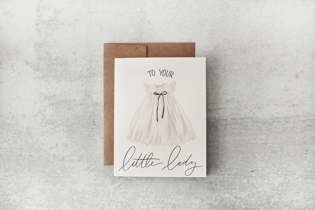 To Your Little Lady Card - Baby Card, New Baby Card, Birth Card, Birth ...