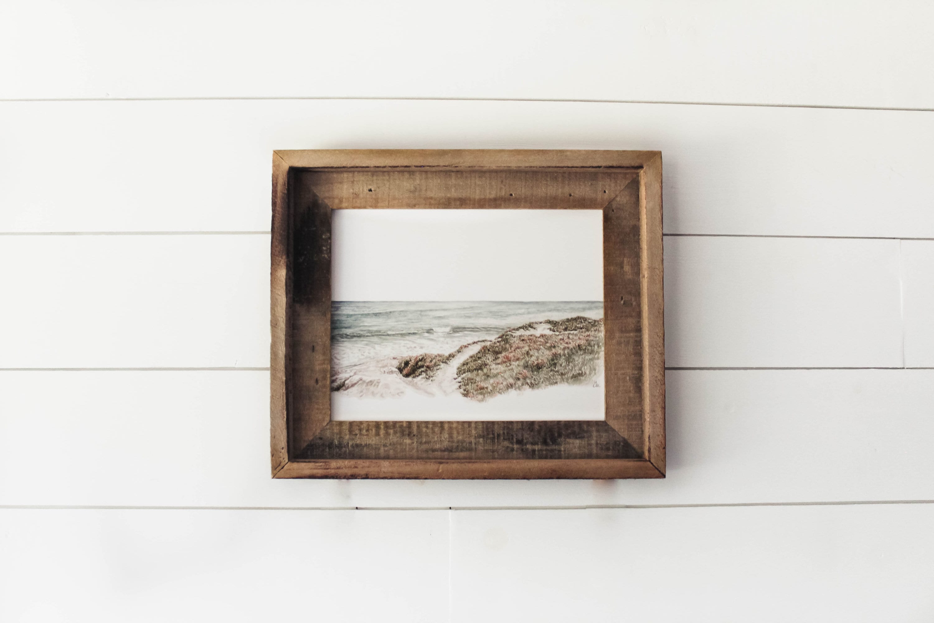 Santa Barbara Shoreside Watercolor Beach Home Decor Ocean - Etsy