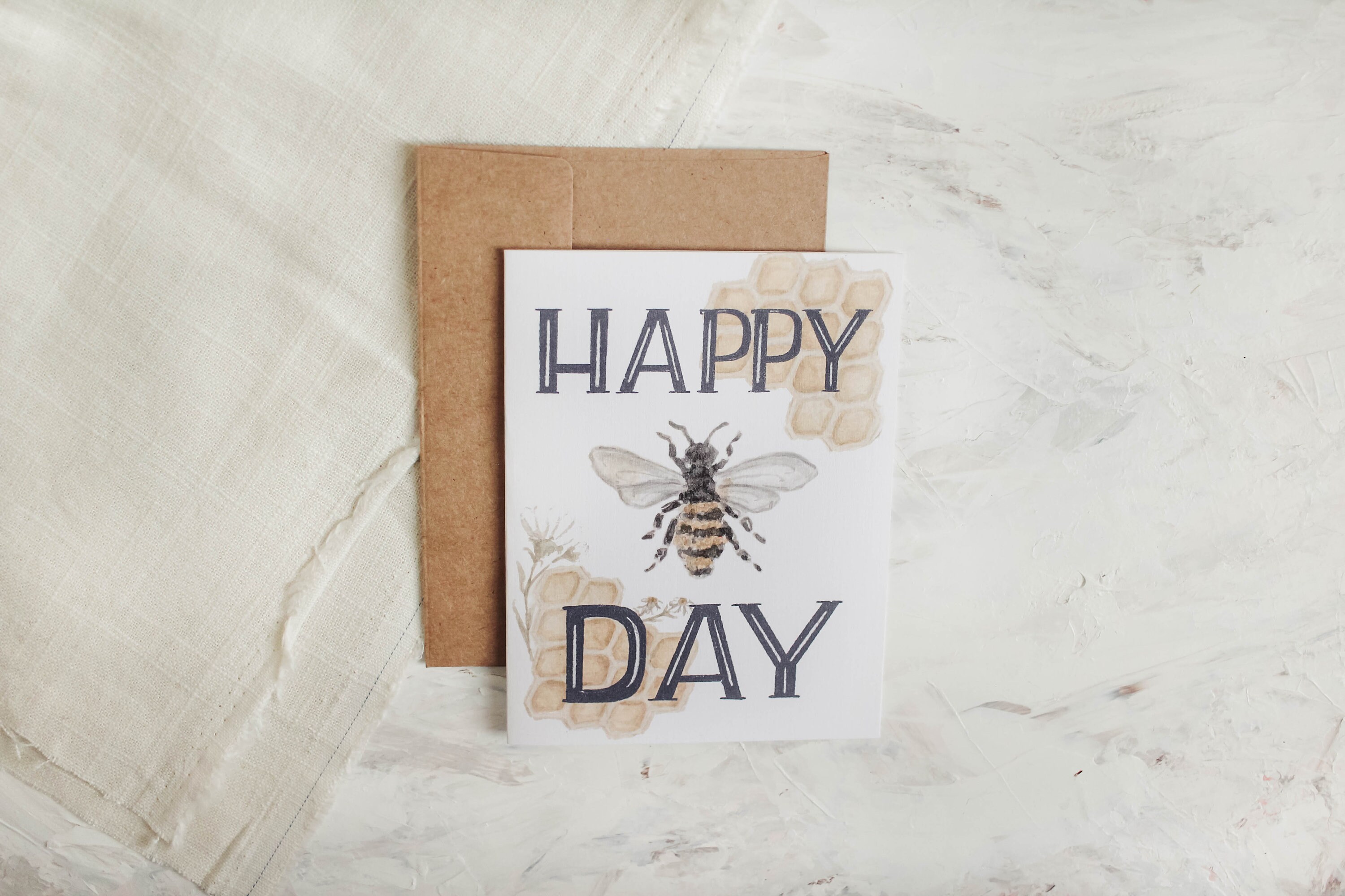 Happy Bee Day Card Bee Card Happy Bee Day Birthday | Etsy