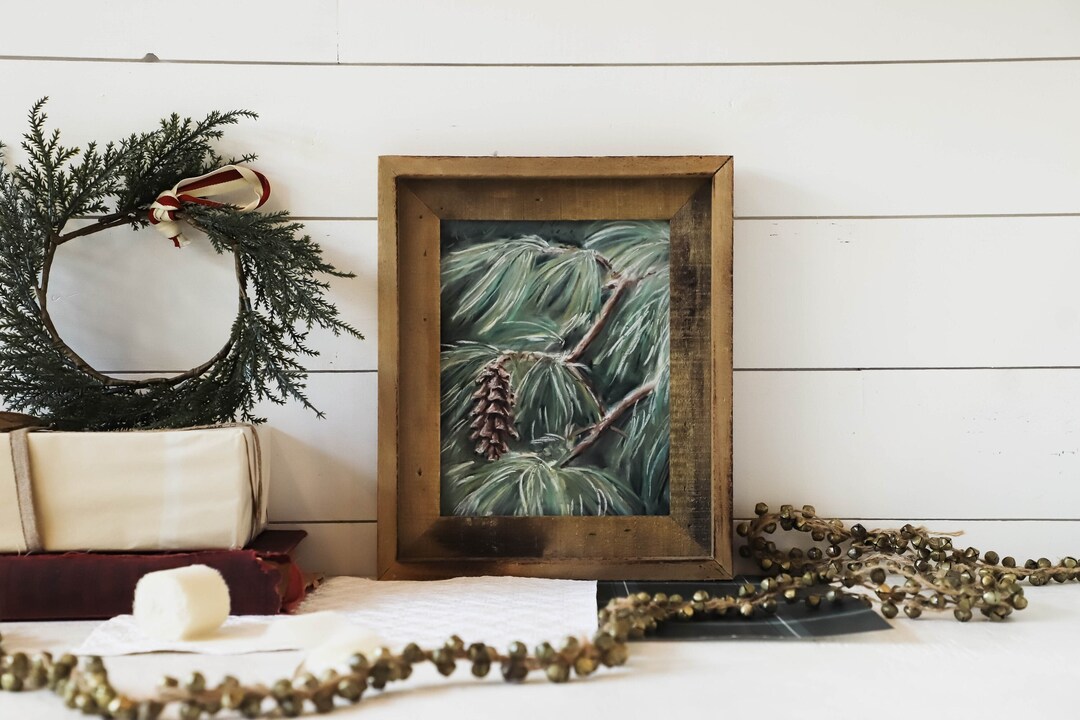 Weeping White Pine Print Pine Sprig, Chalk Pastel Art, Pastel Print ... Weeping White Pine Print Pine Sprig, Chalk Pastel Art, Pastel Print ...