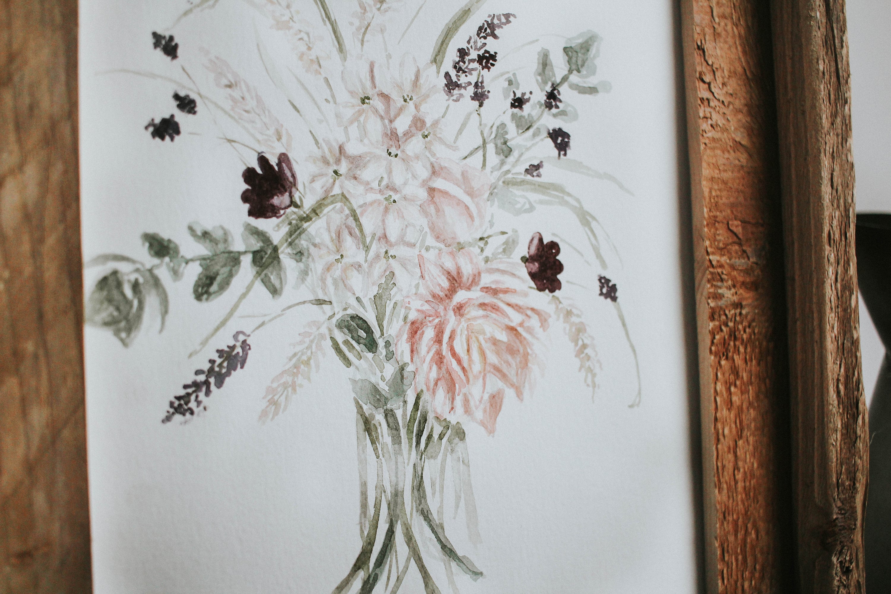 Watercolor Flower Print Spring Home Decor Bouquet - Etsy