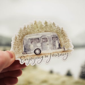 Enjoying the Journey Sticker - Water Proof Sticker, Adventure Sticker ...