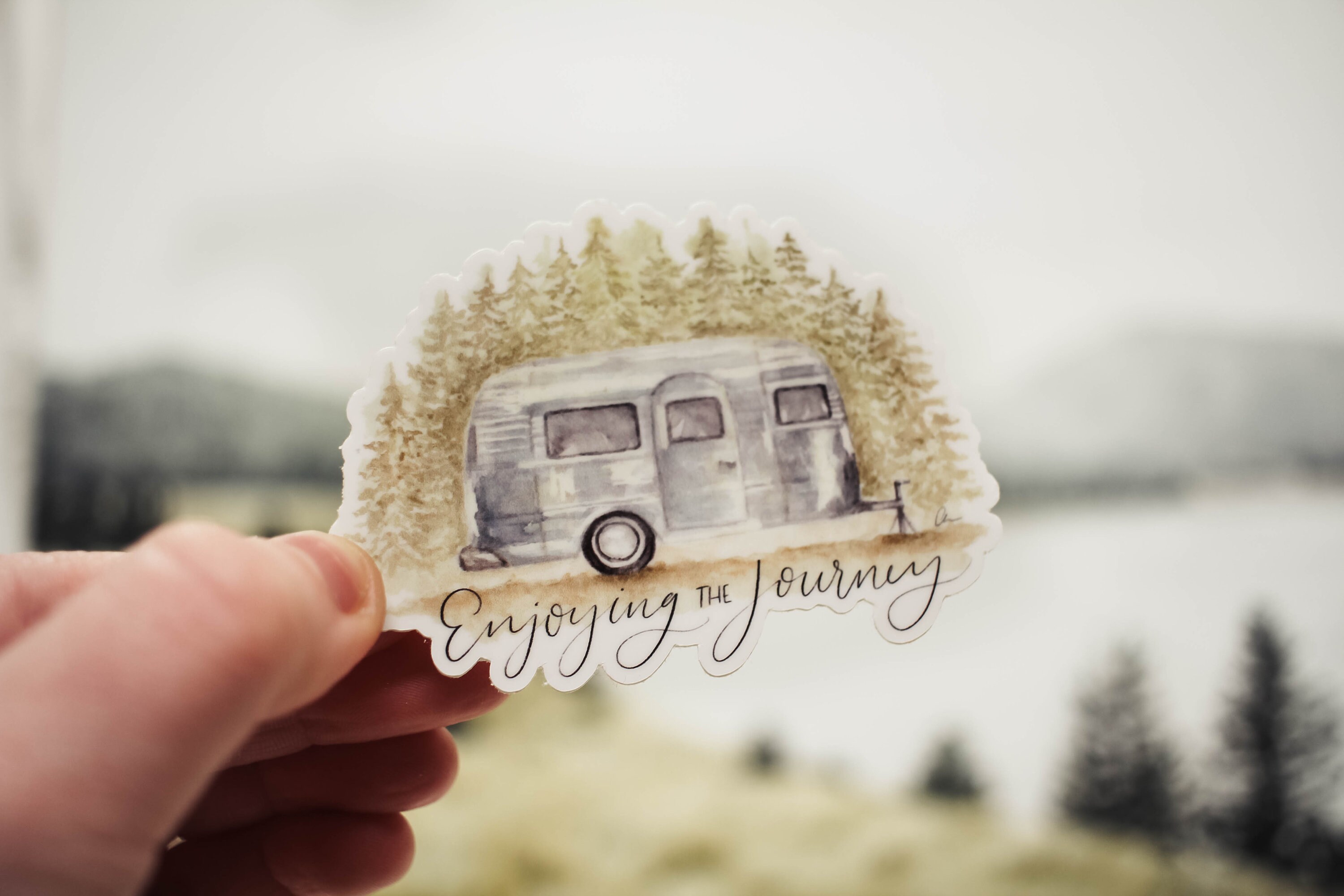 Enjoying the Journey Sticker - Water Proof Sticker, Adventure Sticker ...
