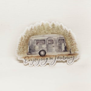Enjoying the Journey Sticker - Water Proof Sticker, Adventure Sticker ...